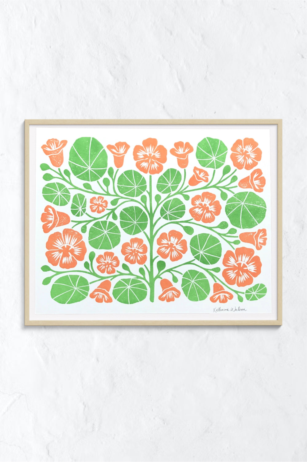 Garden Series: Nasturtium Risograph Art Print – Nahcotta