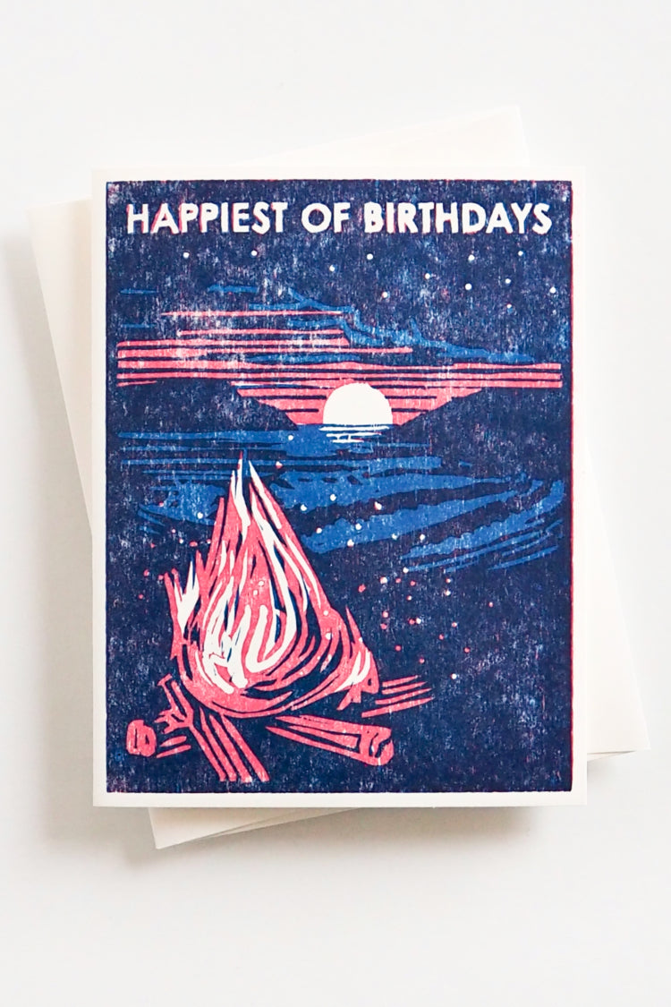 Bonfire Birthday Greeting Card – Nahcotta