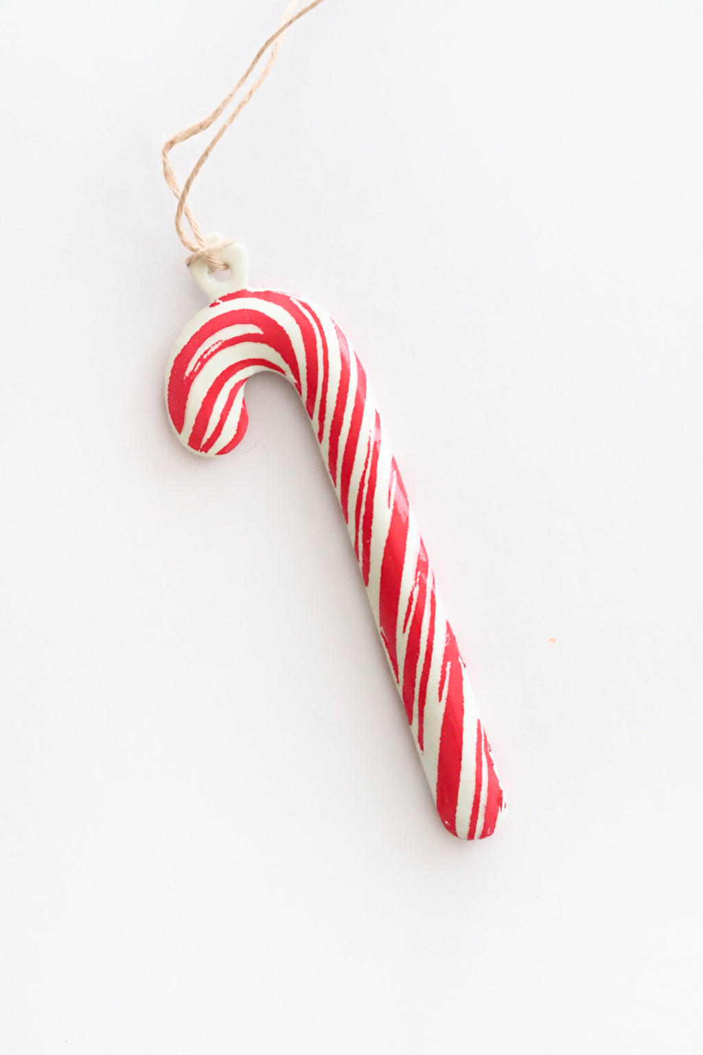 Striped Candy Cane Metal Ornament – Nahcotta