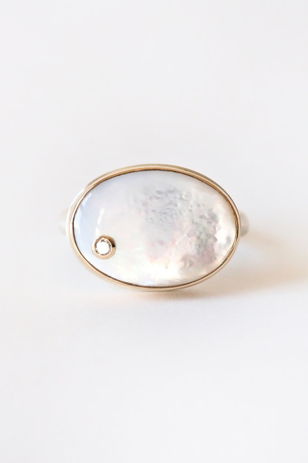 Mother of Pearl & .03 Diamond Ring – Nahcotta