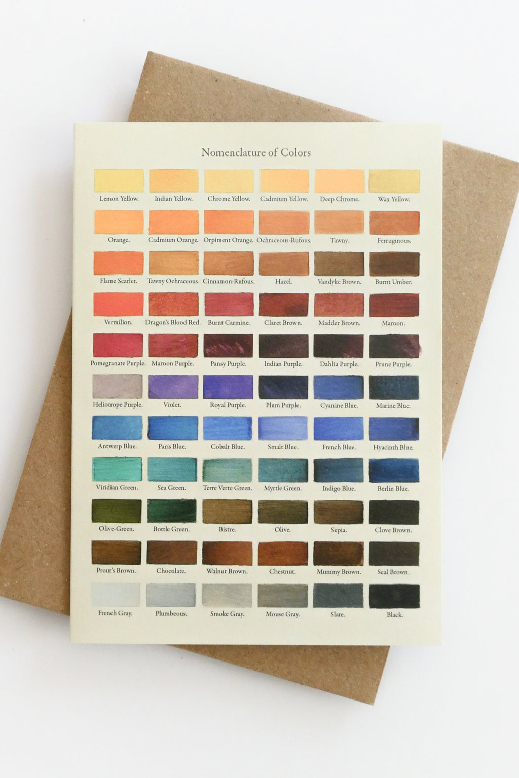 Nomenclature of Colors Greeting Card – Nahcotta