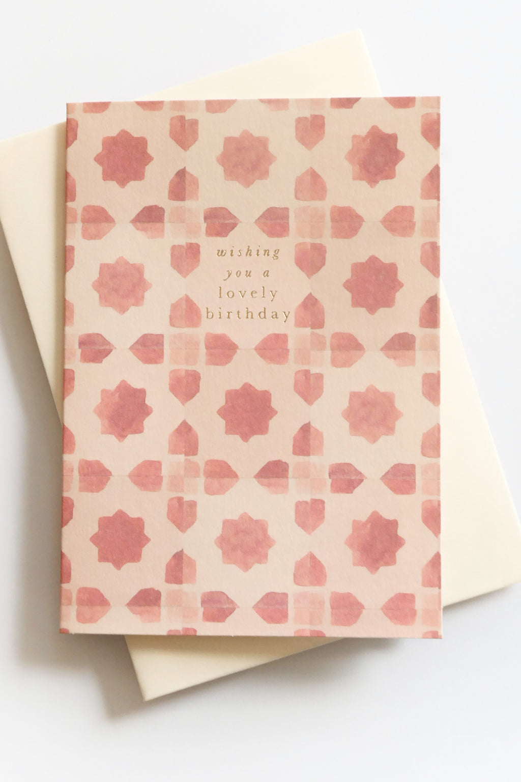 Pink Tiles Lovely Birthday Greeting Card – Nahcotta