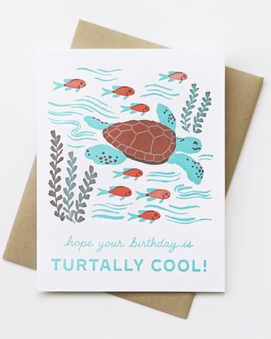Sea Turtle Birthday Greeting Card – Nahcotta