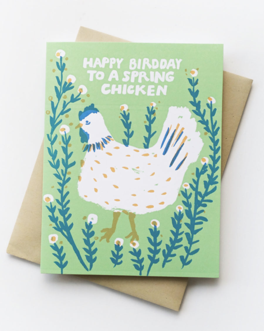 Spring Chicken Birthday Greeting Card – Nahcotta