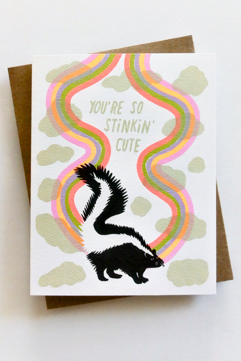 Stinkin' Cute Skunk Greeting Card – Nahcotta